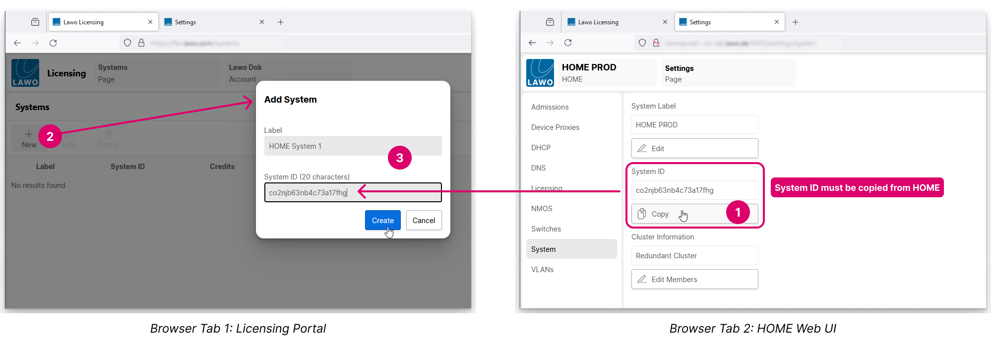 Lawo Flex - Connect the HOME System(s)