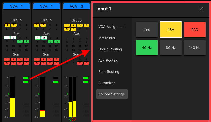 mc²36 - Input Gain and Metering
