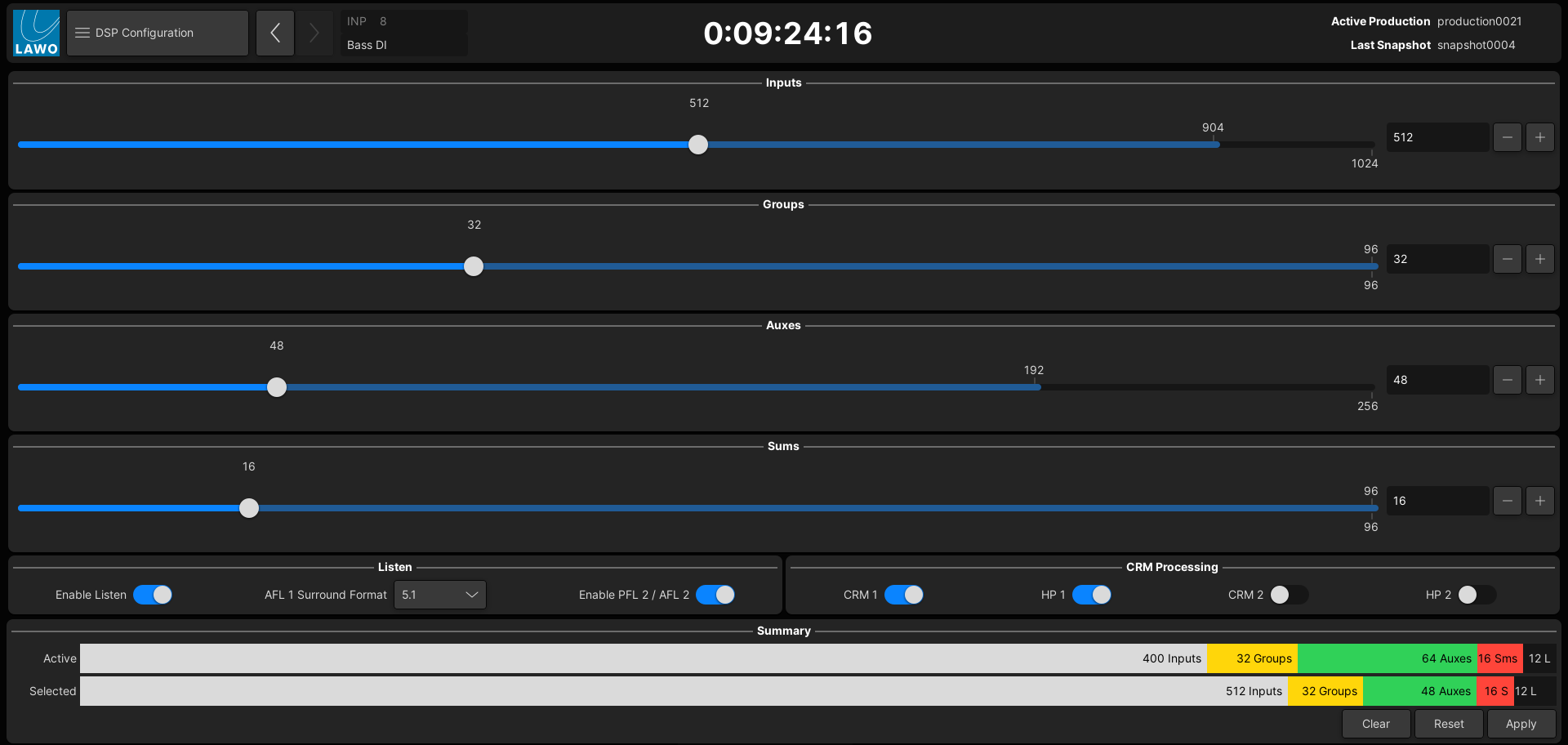 mc²36 - DSP Configuration