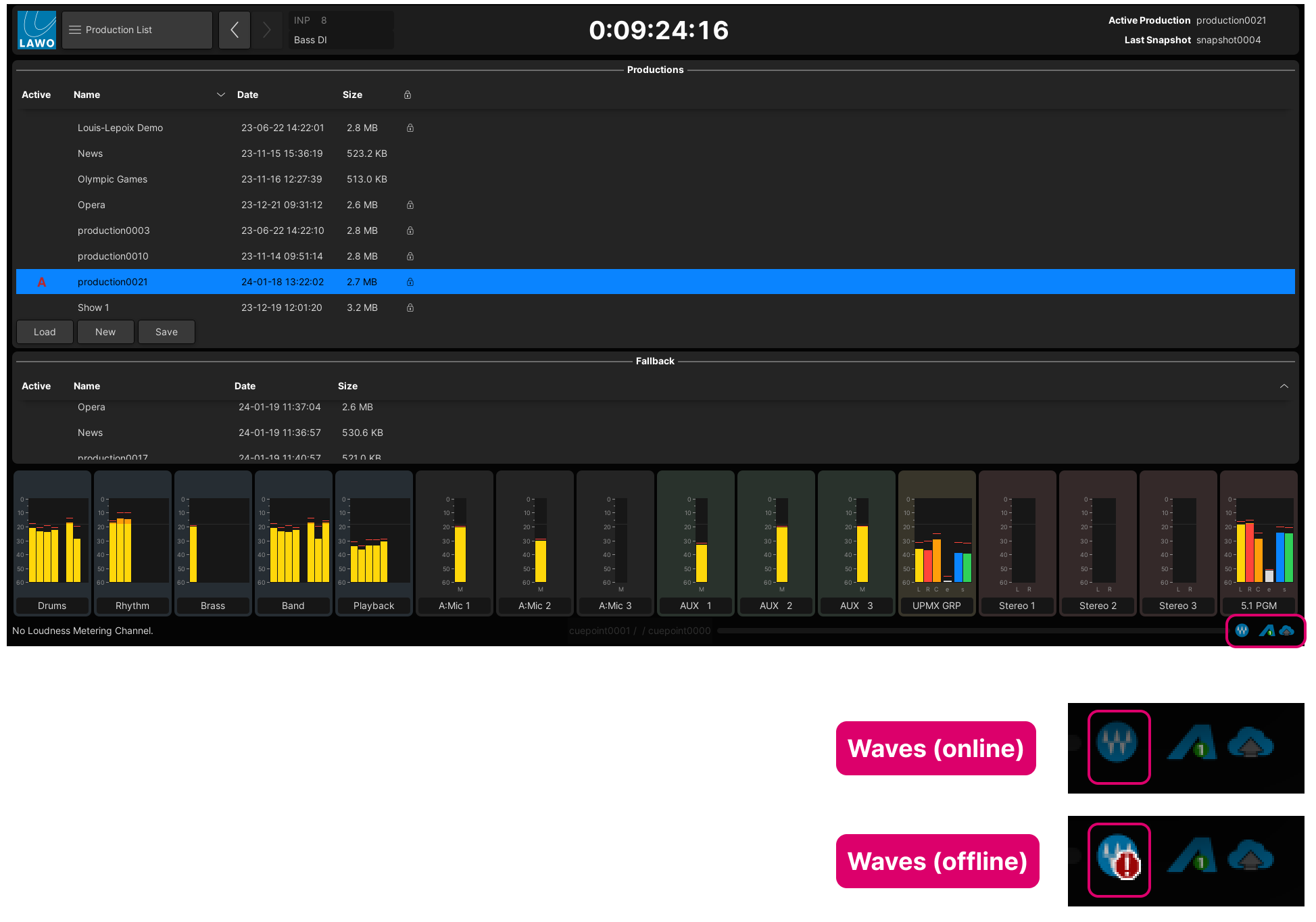 Waves for mc² - Check the Waves Integration