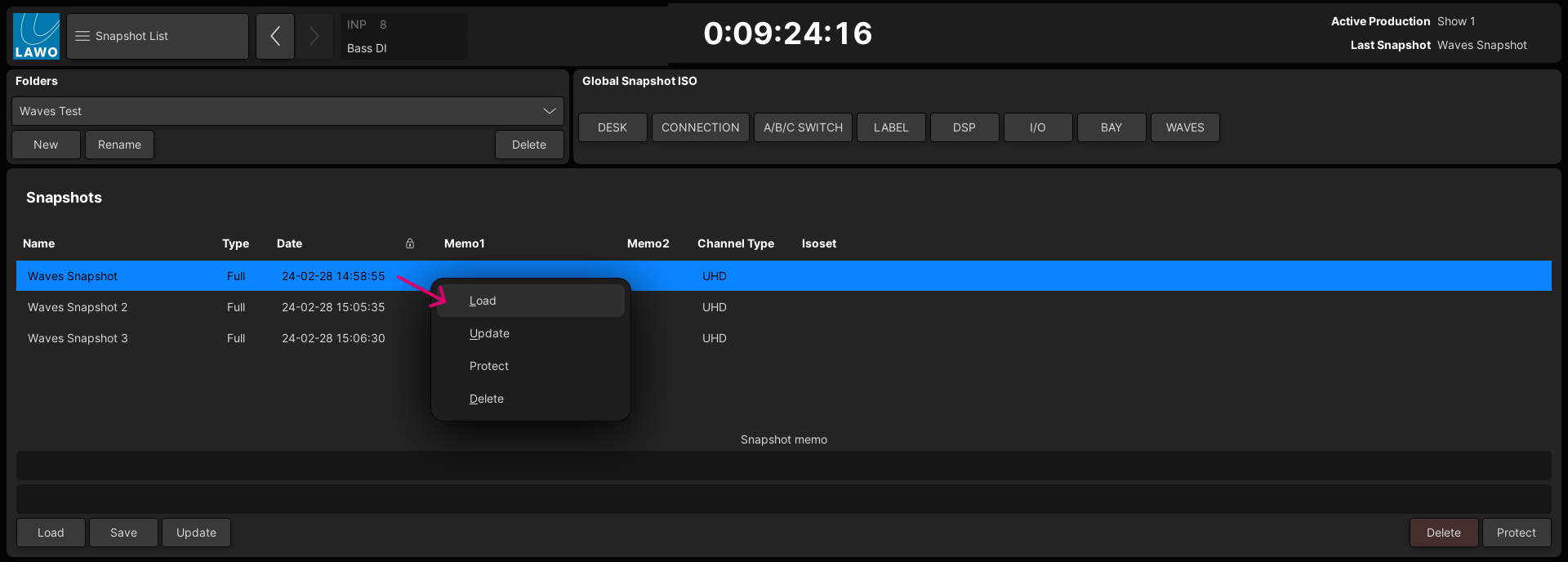 Waves for mc² - Saving and Loading Settings