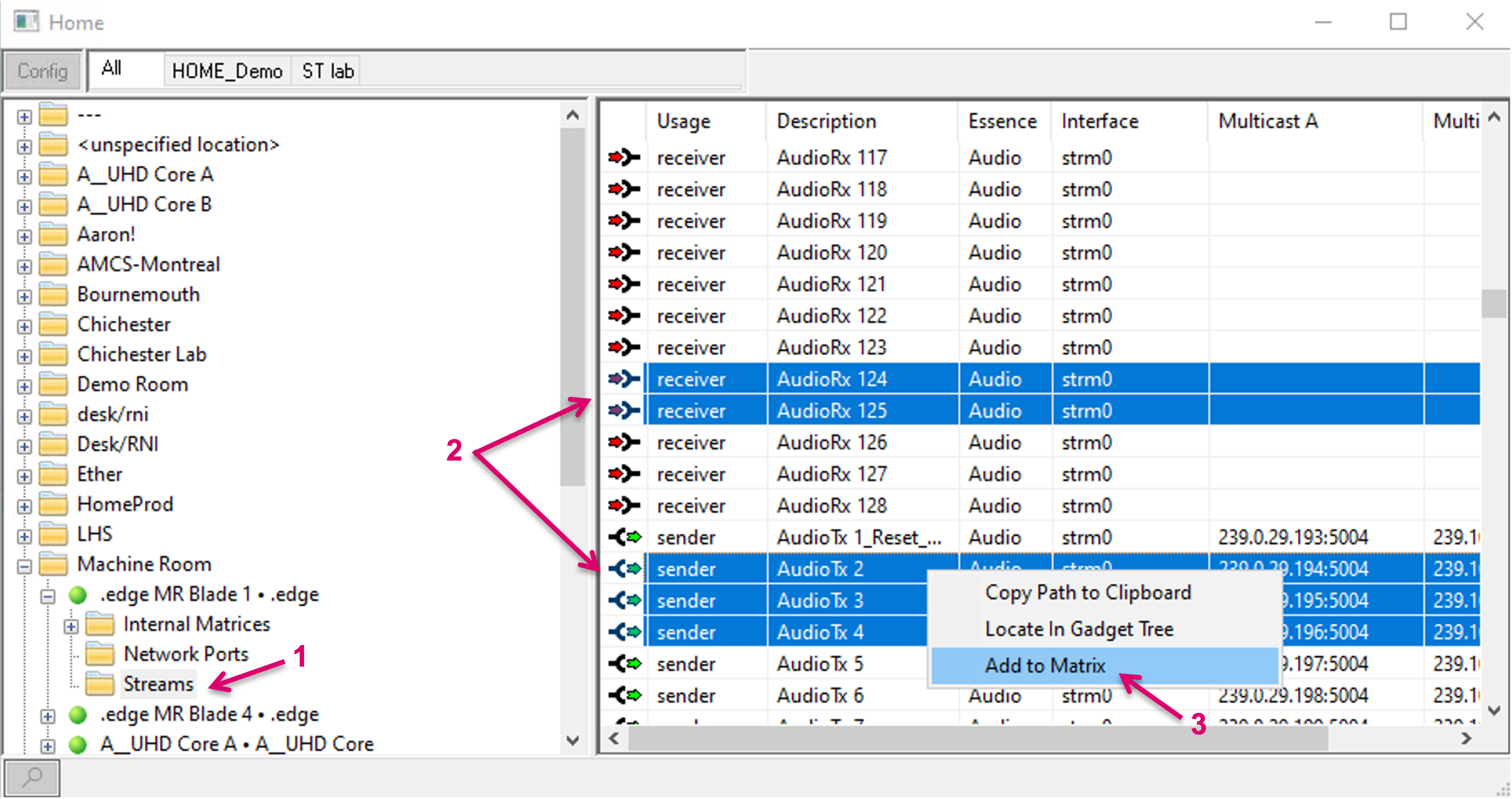 vsmStudio - HOME Interface